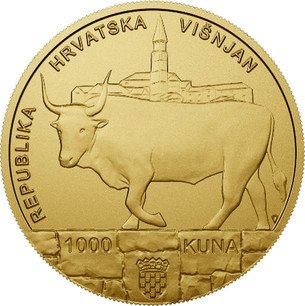 Croatian Gold 1000 Kuna "Visnjan Observatory" 2022 KM# 134 ...