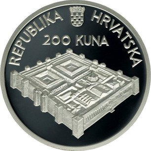 200 Kuna de Plata Croata de 1 Oz "1700 Aniversario de la Ciudad de ...