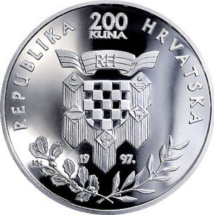 Croatian 1 Oz Silver 200 Kuna "First Croatian President dr. Franjo ...