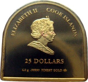 Cook Islands Gold 25 Dollars "Papal Visit to Mariazell" 2007 ...