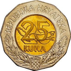 Croatian Bi-Metallic 25 Kuna "10th Anniversary of International ...