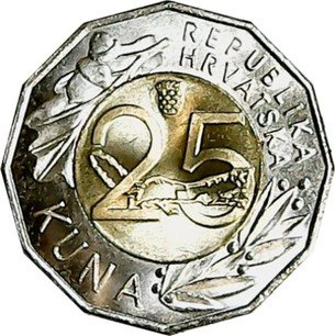 Croatian Bi-Metallic 25 Kuna "25th Anniversary of the Kuna" 2019 KM ...
