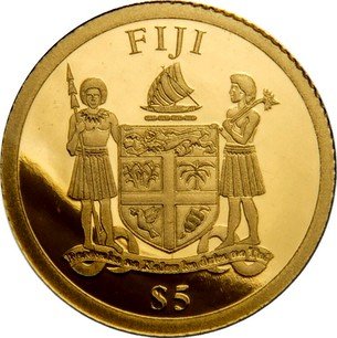 Fijian Gold 5 Dollars "Chinese Dragon & Phoenix 30 Anniversary" 2020 ...