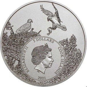 Cook Islands Silver 5 Dollars "Elizabeth II Brown Pelican" 2021 ...