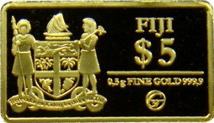 Fijian Gold 5 Dollars "Golden Gate Bridge" 2017 | coinscatalog.NET