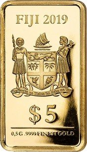 Fijian Gold 5 Dollars "Tara" 2019 | coinscatalog.NET