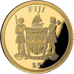 Fijian Gold 5 Dollars "Unified Nations. Dove" 2023 | coinscatalog.NET