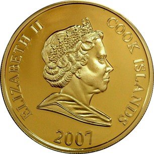 Cook Islands Gold plated Copper One Dollar "King Charles II" 2007 ...