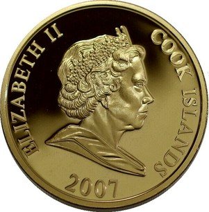 Cook Islands Gold plated Copper One Dollar "King Edward IV" 2007 ...