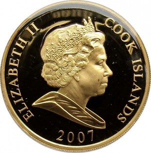 Cook Islands Copper-Nickel plated Gold One Dollar "Kings and Queens of ...