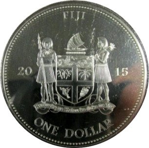 Fijian Silver plated Copper-Nickel One Dollar "NFL. Denver Broncos ...