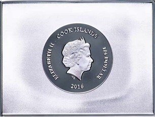 Cook Islands Silver plated Copper 1/4 Dollar "Elizabeth II The Night ...