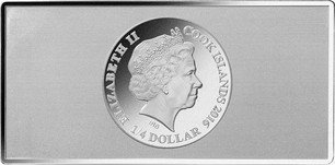 Cook Islands Silver plated Copper-Nickel 1/4 Dollar "Northern Lights at ...