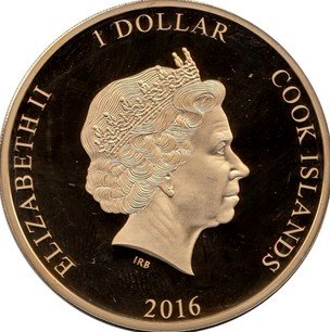 Cook Islands Gold 1 Dollar "90th Birthday of Queen Elizabeth II" 2016 ...