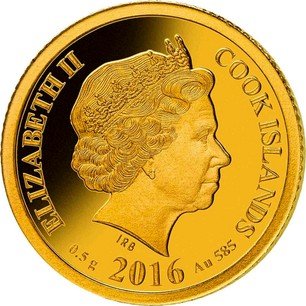 Cook Islands Gold 1 Dollar "Elizabeth II Captain Cook" 2016 ...