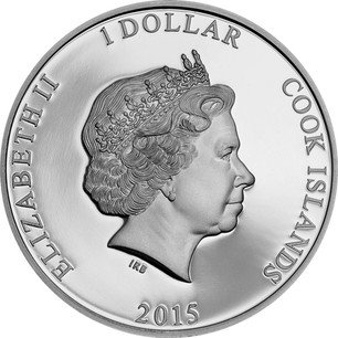 Cook Islands Silver plated Copper-Nickel 1 Dollar "Elizabeth II Friends ...