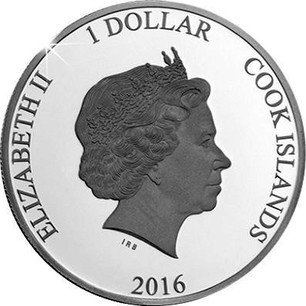 Cook Islands Silver 1 Dollar "Elizabeth II Queen Elizabeth II's 90th ...