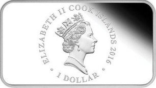 Острова Кука 1 унция Серебро 1 доллар «Год Обезьяны 猴. Обезьяна Диана ...