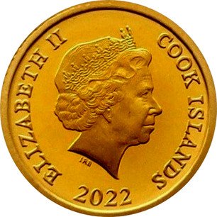 Cook Islands 1/20 Oz Gold 10 Dollars "Elizabeth II Maria" 2022 ...