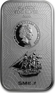 Cook Islands Silver 2.50 Dollars "Elizabeth II Bounty" 2017 ...