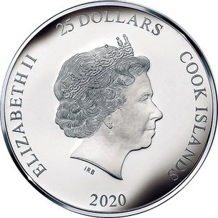 Cook Islands Silver 25 Dollars "Elizabeth II Expo'70 Osaka" 2020 ...