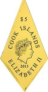 Cook Islands Gold 5 Dollars "Elizabeth II Gold Star CombiCoin" 2015 ...
