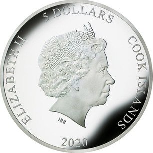 Cook Islands Silver 5 Dollars "Elizabeth II Woman with a Fan" 2020 ...