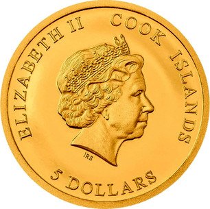 Cook Islands Gold 5 Dollars "In Memoriam" 2022 | coinscatalog.NET