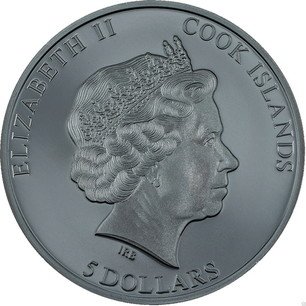 Cook Islands 1 Oz Silver 5 Dollars "Queen Elizabeth II In Memoriam ...