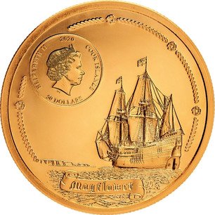 Cook Islands Gold 50 Dollars "Elizabeth II Mayflower" 2020 ...