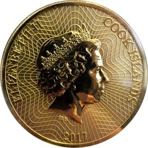 Cook Islands 1 Oz Silver One Dollar "Bounty. Gilded" 2017 ...