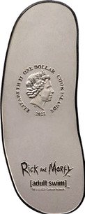 Cook Islands Silver One Dollar "Elizabeth II Pickle Rick" 2022 ...