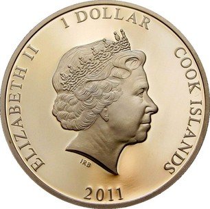 Cook Islands Gold plated Copper-Nickel 1 Dollar "Diamond Jubilee. Queen ...