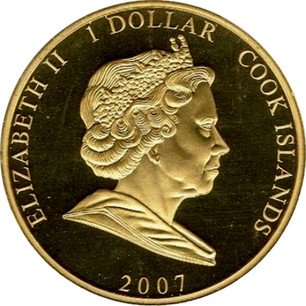 Cook Islands Copper-Nickel plated Gold 1 Dollar "Diana Princess of ...