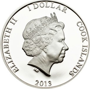 Cook Islands Silver plated Copper-Nickel 1 Dollar "Elizabeth II Fifinka ...