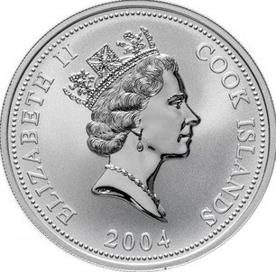Cook Islands Silver 1 Dollar "Elizabeth II Good Luck" 2004 ...