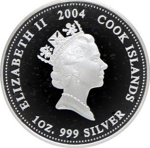 Cook Islands 1 Oz Silver 1 Dollar "Hello Kitty. 30th Anniversary" 2004 ...