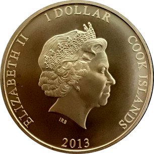 Cook Islands Copper-Nickel 1 Dollar "Elizabeth II HM Queen Elizabeth II ...