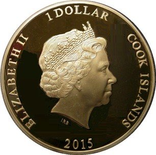 Cook Islands Copper-Nickel plated Gold 1 Dollar "Royal History of ...