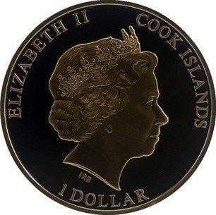 Cook Islands Gold plated Copper-Nickel 1 Dollar "Wedding of Prince ...