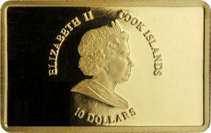 Cook Islands Gold 10 Dollars "Elizabeth II Year of the Rabbit" 2011 ...