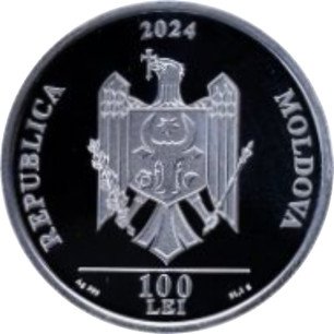 Moldovan 1 Oz Silver 100 Lei "European Moldova" 2024 | coinscatalog.NET