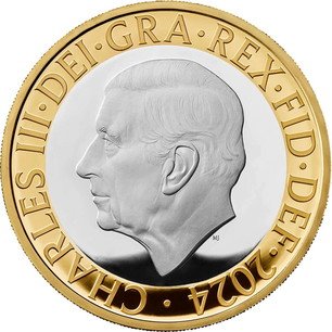 Great Britain Silver 2 Pounds "National Flowers. Gilded Ring" 2024 ...