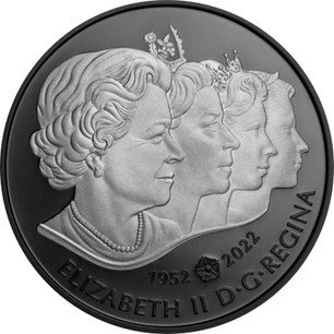 Canadian Rhodium plated Silver 20 Dollars "Queen Elizabeth II’s Royal ...