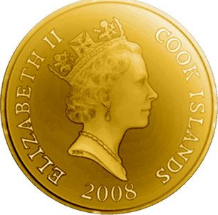 Cook Islands 1/20 Oz Gold 5 Dollars "Lion" 2008 | coinscatalog.NET