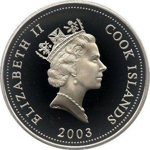 Cook Islands Copper-Nickel 50 Cents "Elizabeth II Virgo" 2003 ...