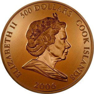 Cook Islands Gold 500 Dollars "Elizabeth II 30th Anniversary of the ...