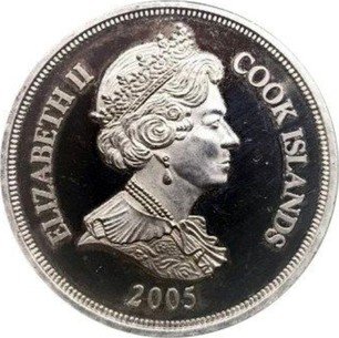 Cook Islands 1/2 Oz Silver One Dollar "Elizabeth II Archangel Raphael ...
