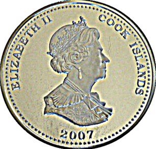 Cook Islands Silver One Dollar "Elizabeth II Nelson and Ships" 2007 KM ...