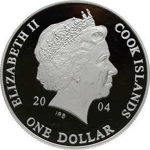 Cook Islands Silver One Dollar "History of Asia. Sumarai Japan" 2004 ...